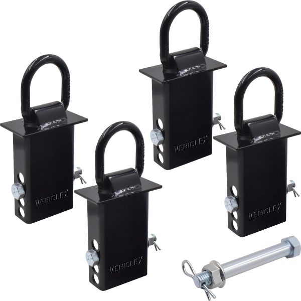 Galvanized Stake Pocket D-Rings: 4-Pack, 12,000 lb BS